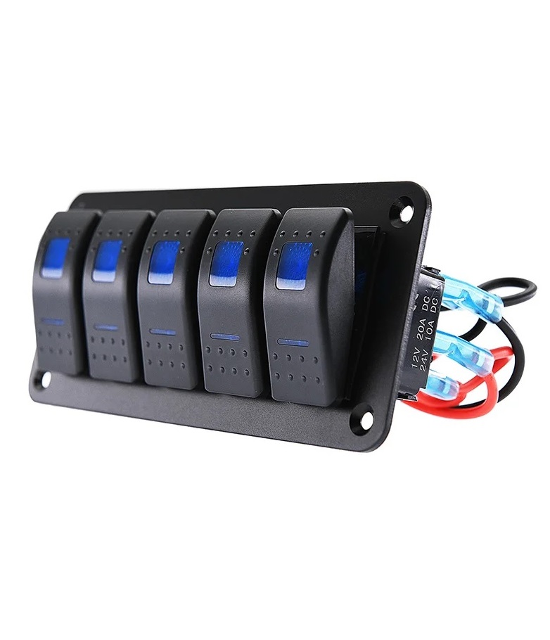 Πάνελ Αυτοκινήτου με 5 Διακόπτες ON / OFF | Flexzon.gr