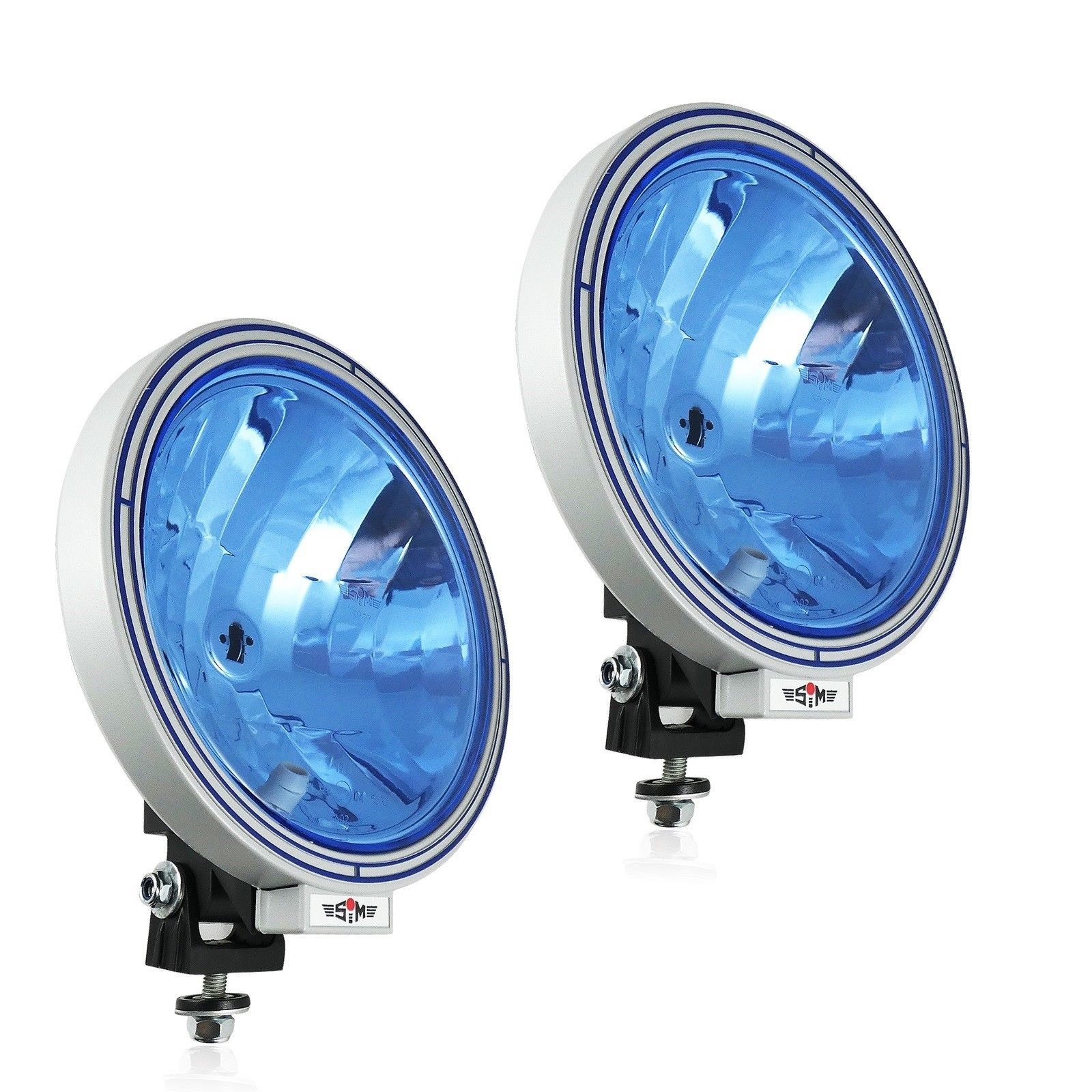 Σέτ Στρογγυλοί Προβολείς Ομίχλης Μπλέ 12V / 24V Οροφής Φορτηγού 9 " | Flexzon.gr