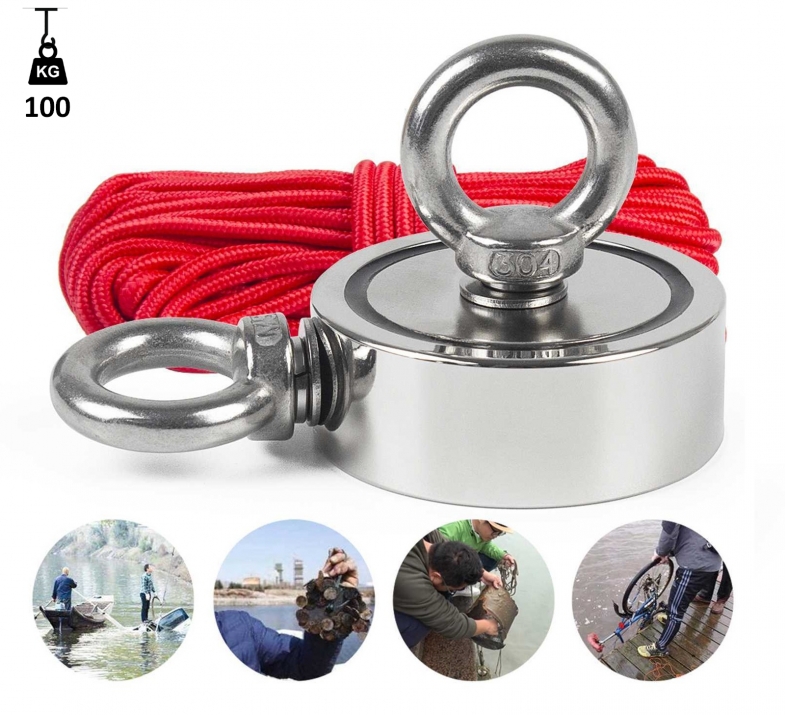 Μαγνήτης Νεοδυμίου με Δύναμη Έλξης 100kg Kraft & Dele | Flexzon.gr